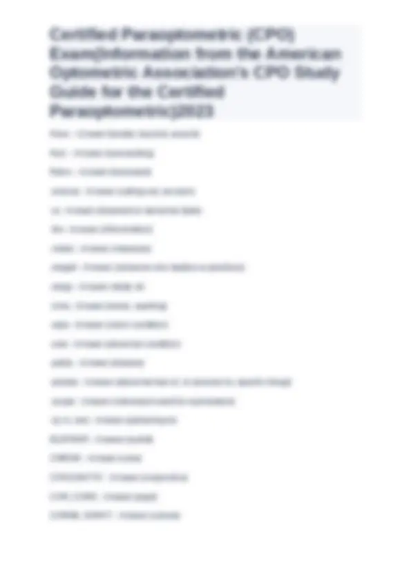 Certified Paraoptometric (CPO) Exam Study Guide for 2023 | Exams ...