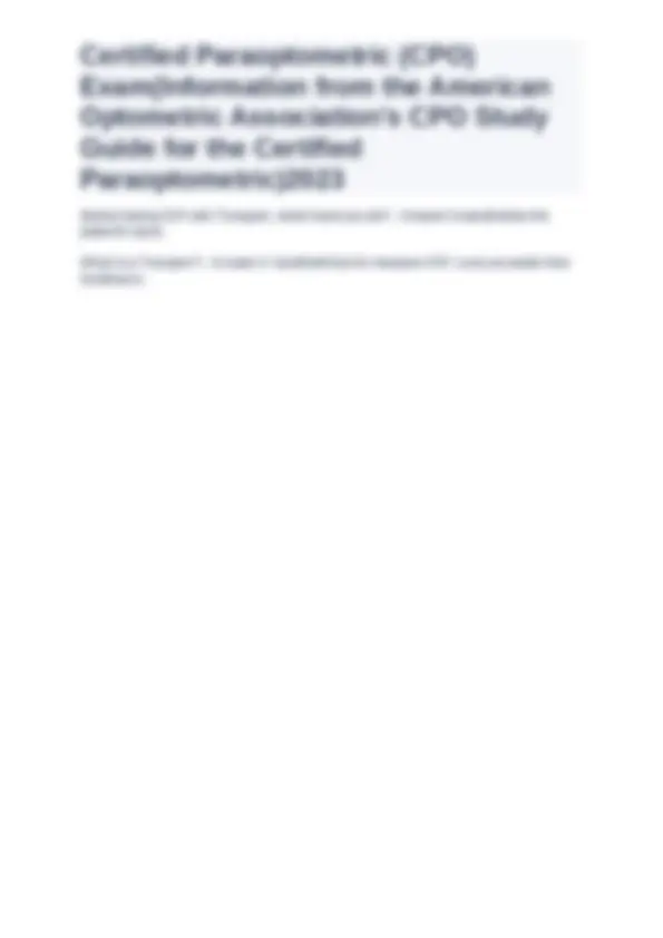 Certified Paraoptometric (CPO) Exam Study Guide for 2023 | Exams ...