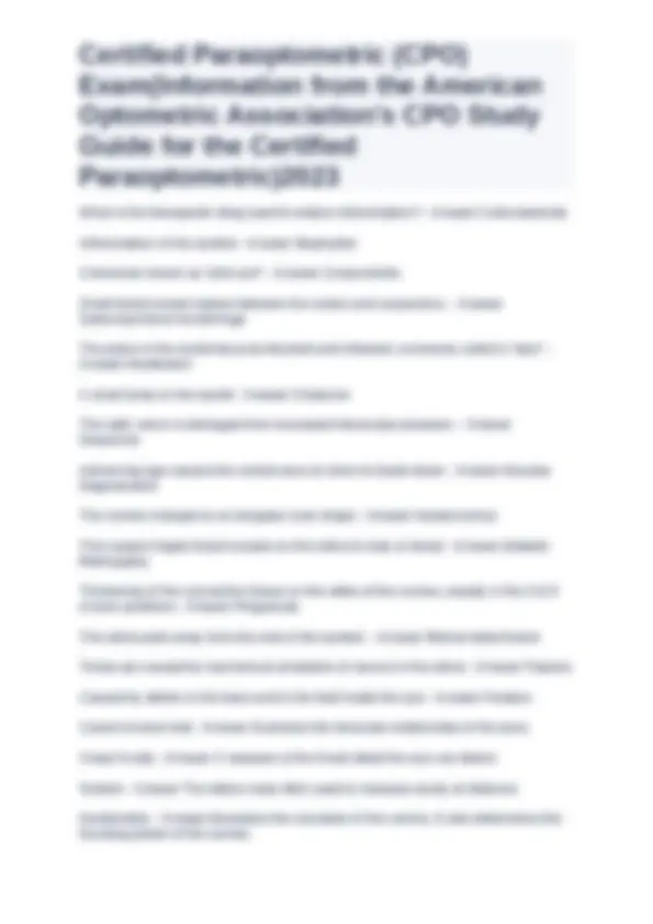 Certified Paraoptometric (CPO) Exam Study Guide for 2023 | Exams ...