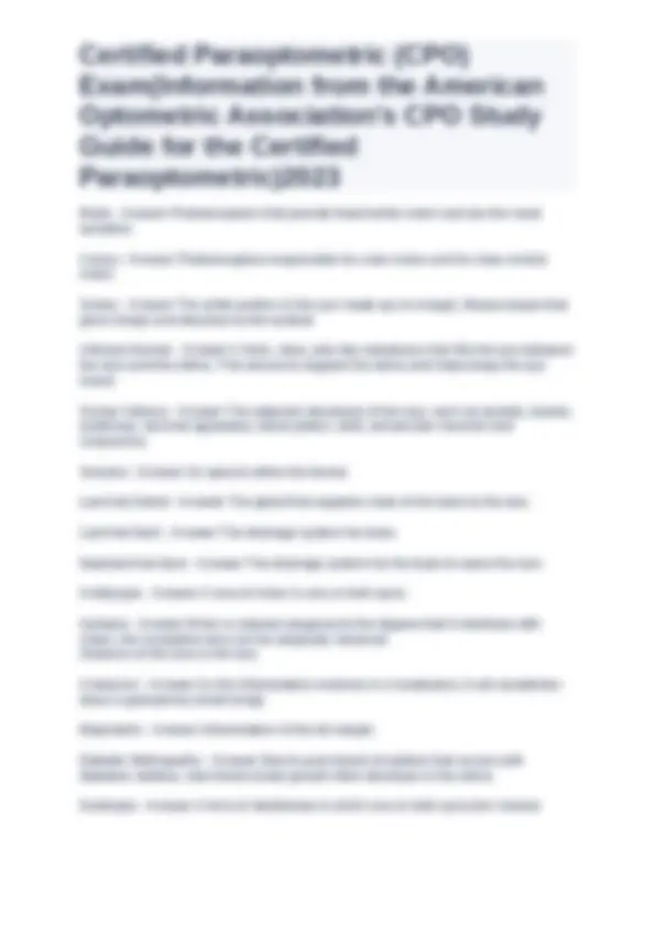Certified Paraoptometric (CPO) Exam Study Guide for 2023 | Exams ...