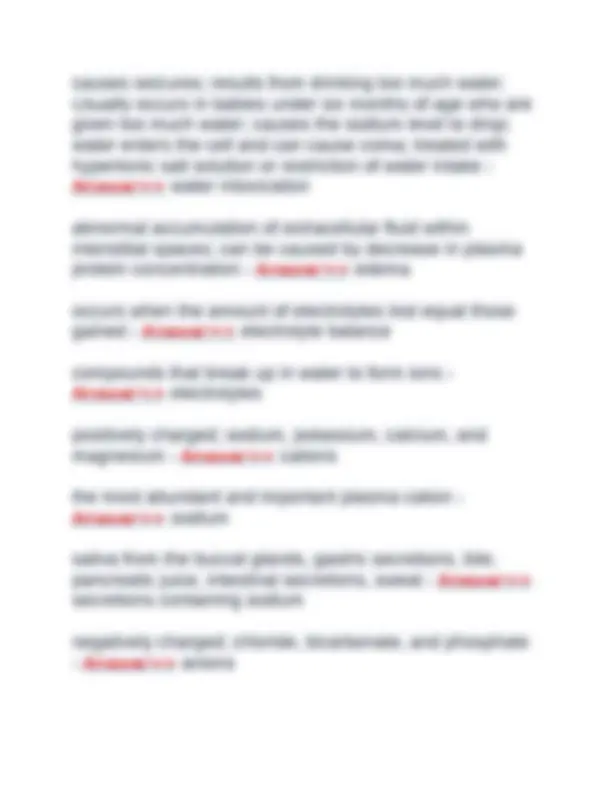 Urinary System and Fluid Electrolyte Balance: Exam Questions and ...