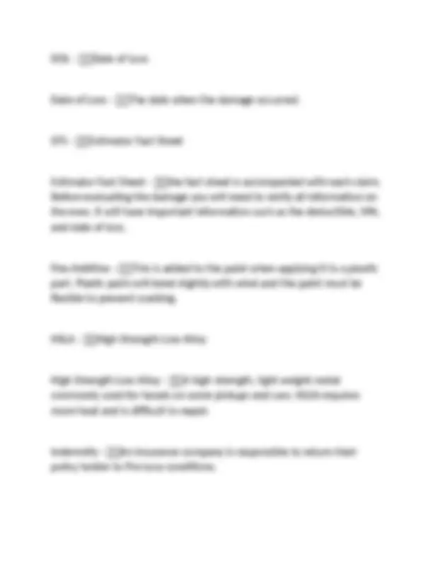 State Farm Auto Adjuster Certification: Glossary and Definitions 2024 ...