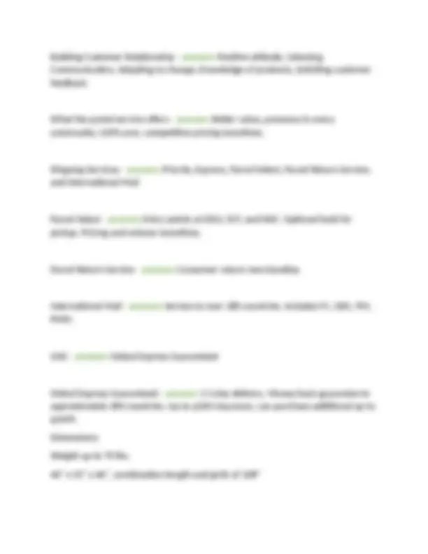 USPS Mail Services and Policies Guide | Exams Nursing | Docsity