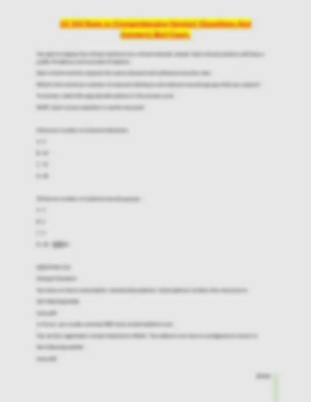 Azure Virtual Machines and Networking: AZ-104 Exam Questions and ...