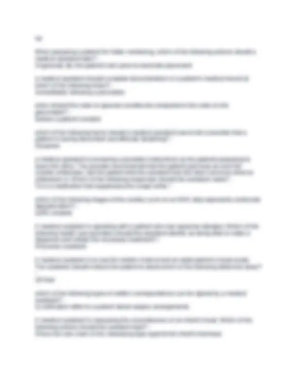 Medical Assistant Practices and Procedures | Exams Medicine | Docsity