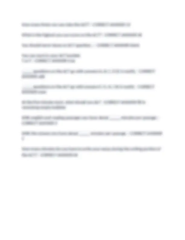 ACT Prep Final Exam Study Guide: Time and Question Distribution | Exams ...