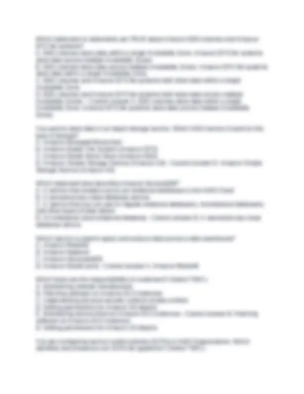 AWS Services for High Performance, Storage, and Database Optimization | Exams Company ...