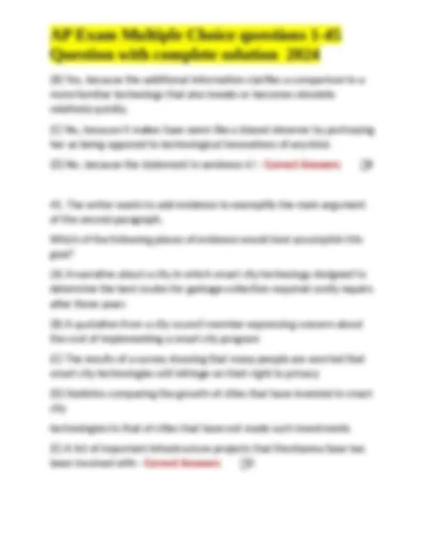 AP Exam Multiple Choice Questions with Solutions for 2024 | Exams ...