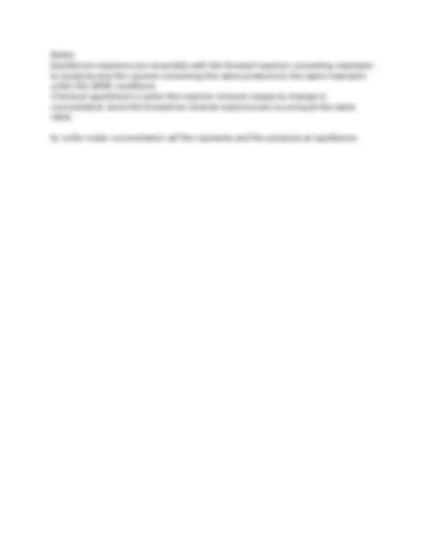 CHEM 121 Experiment 6: Equilibrium Reactions SPRING 2024 Portage ...