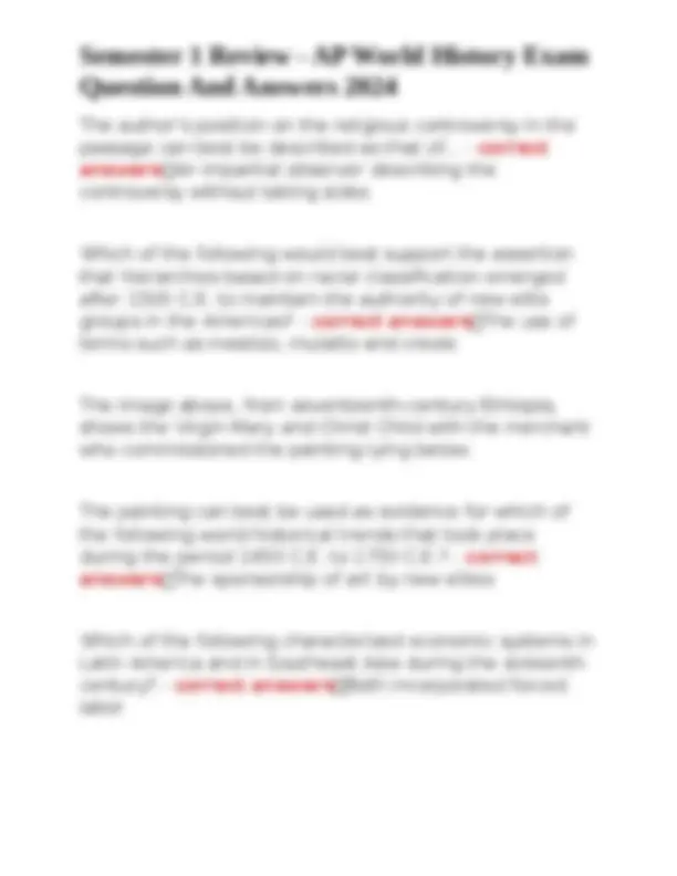 AP World History Exam Review 2024: Key Questions and Answers | Exams ...