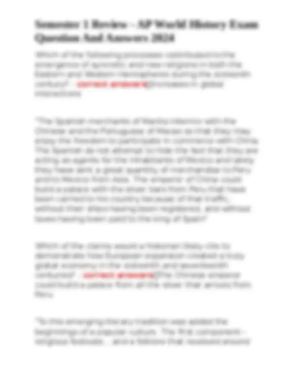 AP World History Exam Review 2024: Key Questions and Answers | Exams ...