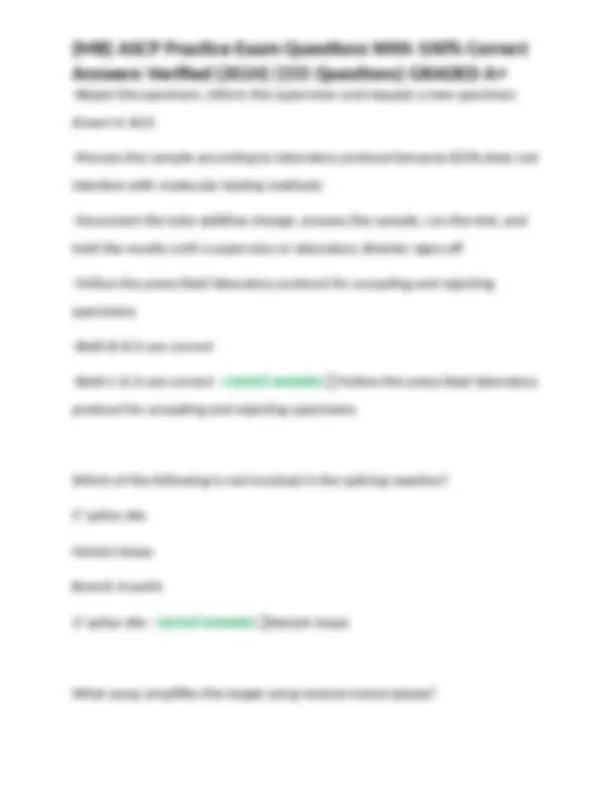 MB ASCP Practice Exam Questions: Molecular Biology and Genetics | Exams ...