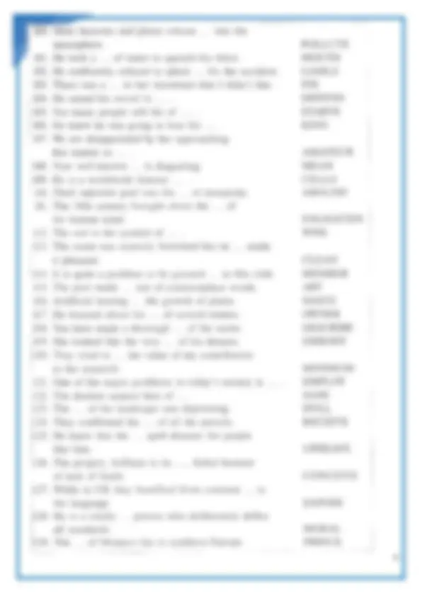 CPE Word Formation Sentence Questions and Answers 2024. | Exams English Literature | Docsity