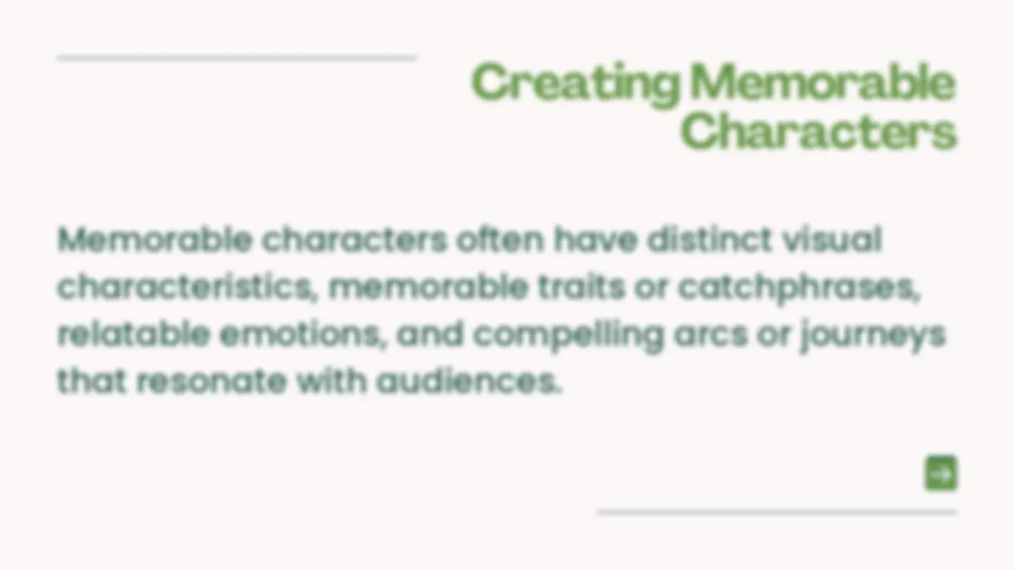 Principles of Character Design and Animation | Slides Technology | Docsity