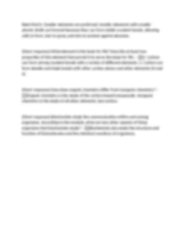 2024 Chemistry 210 Module 1 Exam Newest Questions with Verified Answers ...
