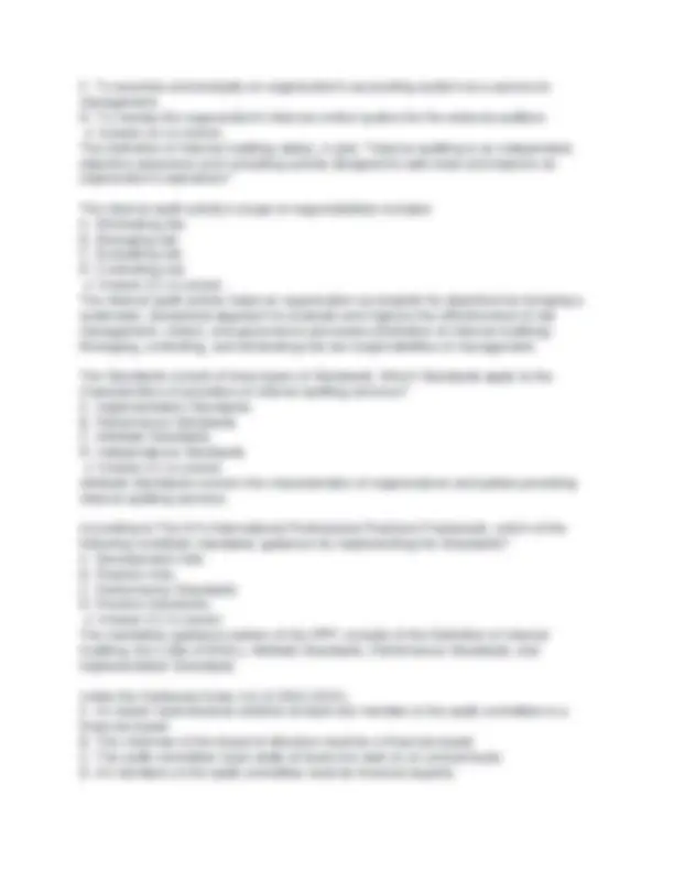 CIA Part 1: Study Unit (1) Questions with Answers 2024 | Exams Finance | Docsity