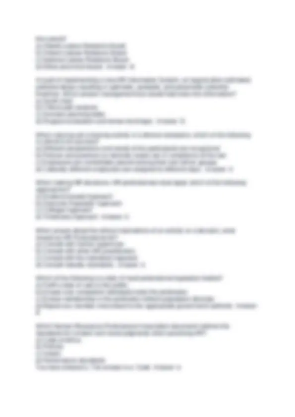 CHRP Practice Exam 1 (Latest) Questions With Complete Solutions ...