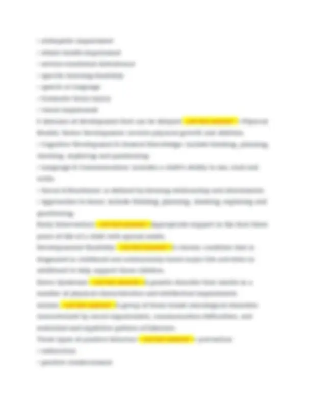 DCF Special Needs Appropriate Practices (SNP) questions with complete ...