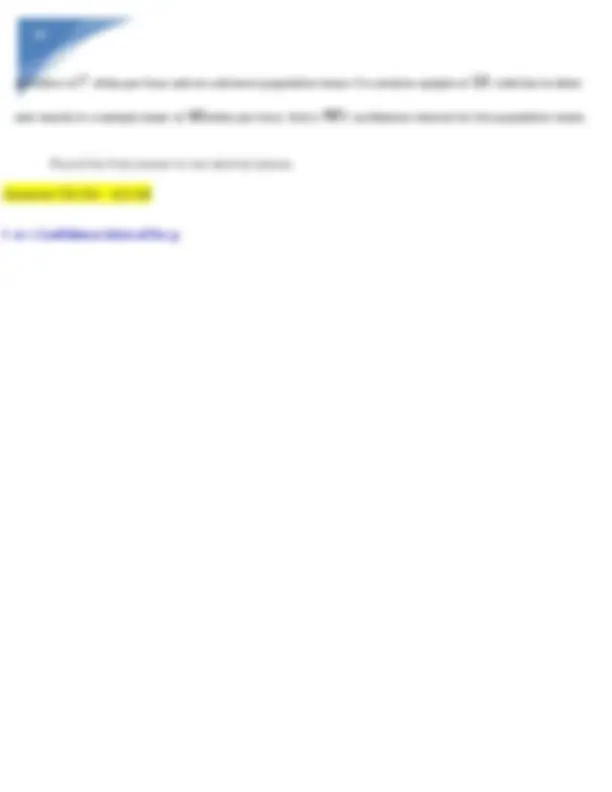 MATH 225N MATH Week 6 Confidence Intervals Questions and answers ...