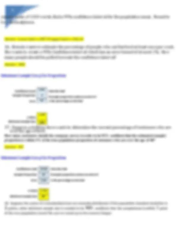MATH 225N MATH Week 6 Confidence Intervals Questions and answers ...