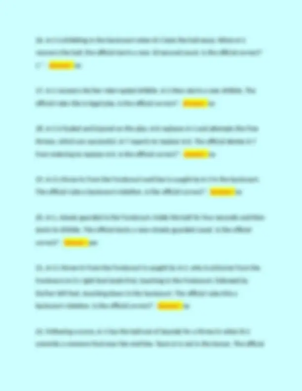 Basketball Final Exam 1 Questions and Answers. \ | Exams Psychology of ...