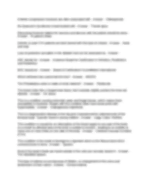 140 ORTHOTIC FITTER TEST REVIEW QUESTIONS | Exams Nursing | Docsity