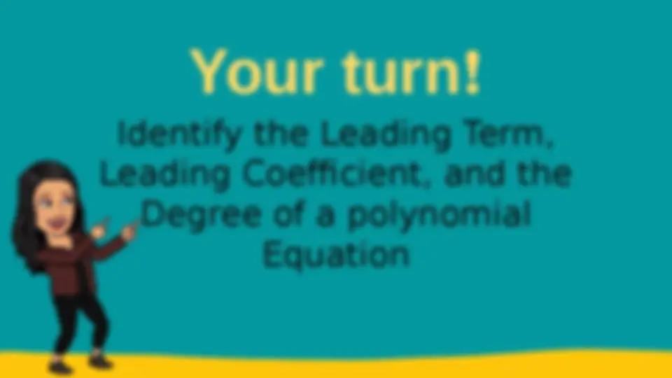 Illustrates Polynomial Equation | Slides Mathematics | Docsity