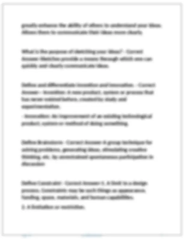 PLTW Intro to Engineering Design End of Course Assessment Study Guide ...