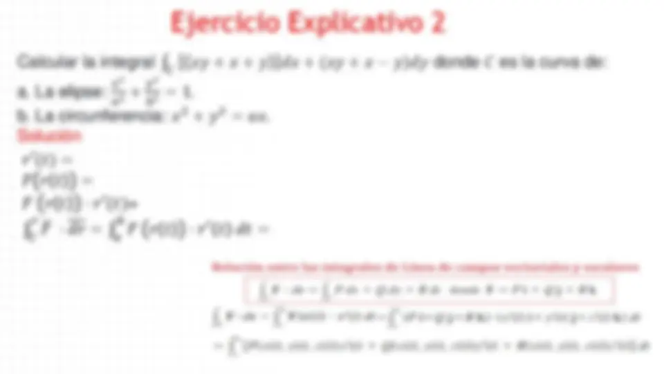 Integrales de línea sobre campos vectoriales y sus aplicaciones | Diapositivas de Cálculo ...