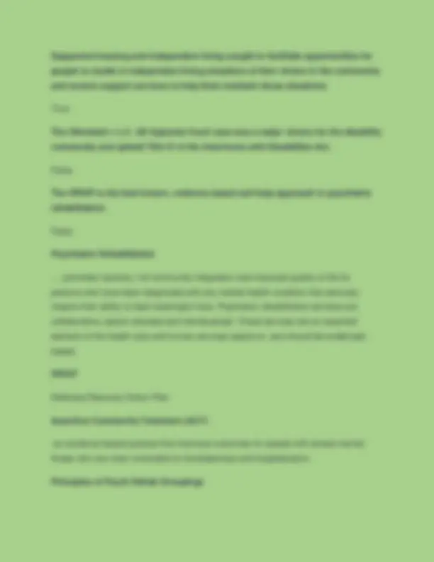 Certified Psychiatric Rehabilitation Practitioner (CPRP) Exam Prep 100% ...