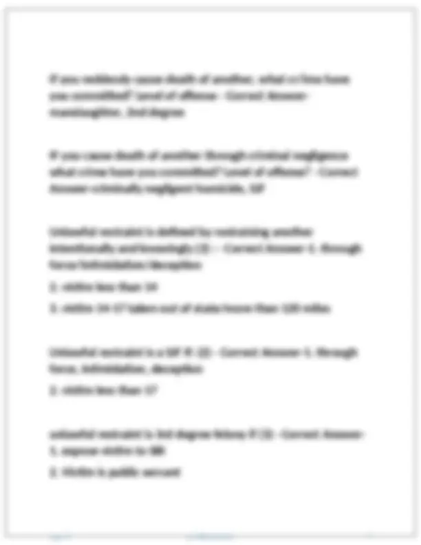 Texas Penal Code Exam Questions with 100% Correct Answers | Verified ...