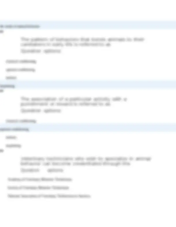 VT 101 Introduction to Veterinary Technology Lesson 7 Exam – Results ...