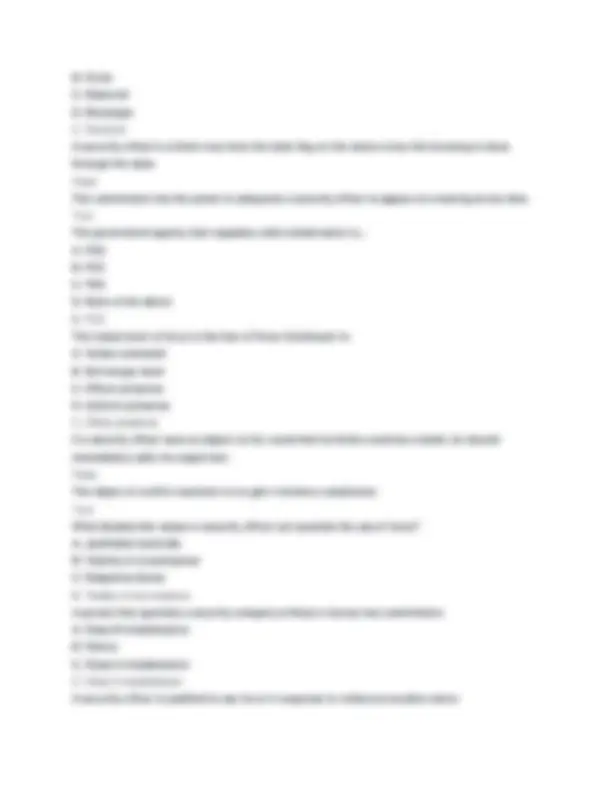 State of Texas Security Level II Certification Questions and Answers ...