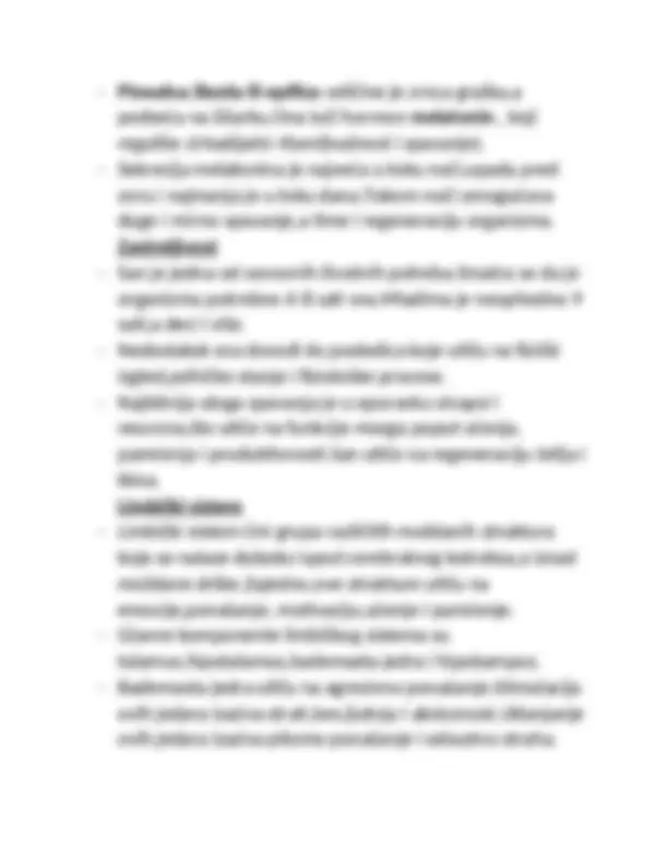 Medjumozak - Biologija delovi mozga | Study notes Biology | Docsity