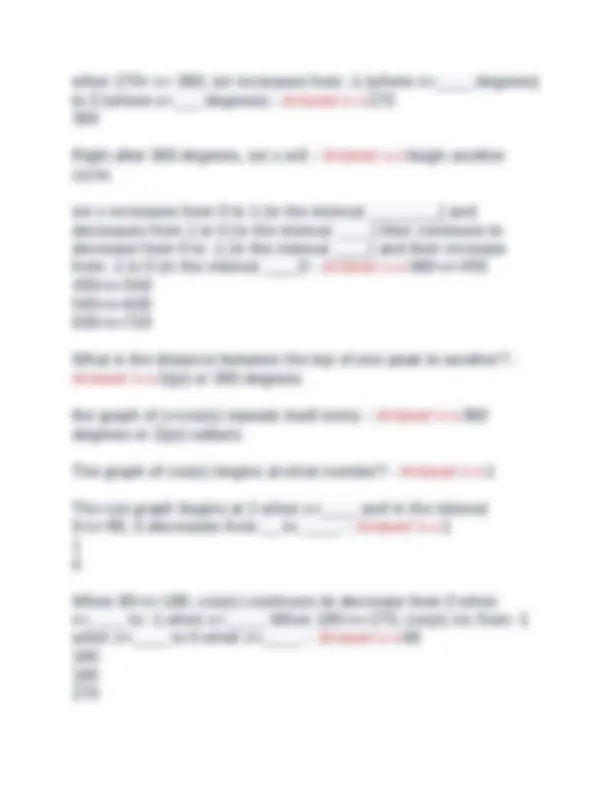 Trigonometry DAT quantitative reasoning 2024 Exam Questions with ...