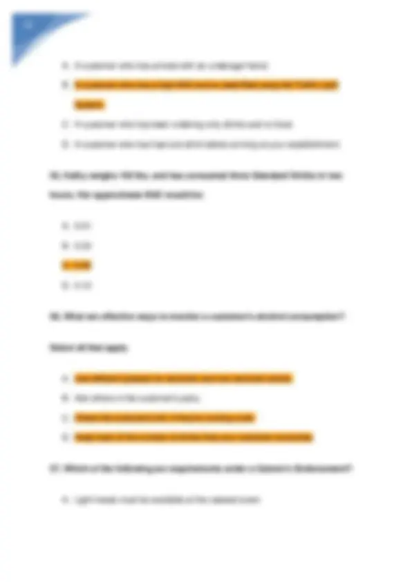 Smart Serve Practice Test Questions and Answers 2024/2025 | Exams ...