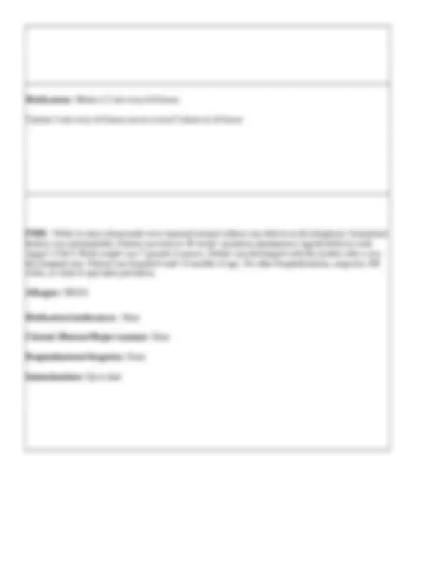 PEDIATRIC FILLABLE SOAP NOTE TEMPLATE | Exams Nursing | Docsity