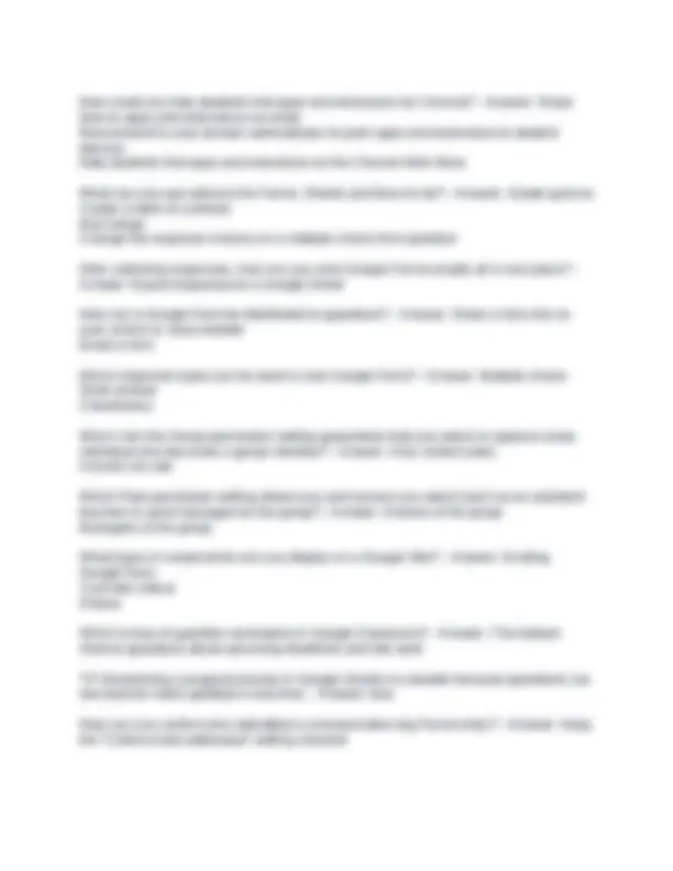 Google Certified Educator Level 2 Exam with correct Answers | Exams Advanced Education | Docsity