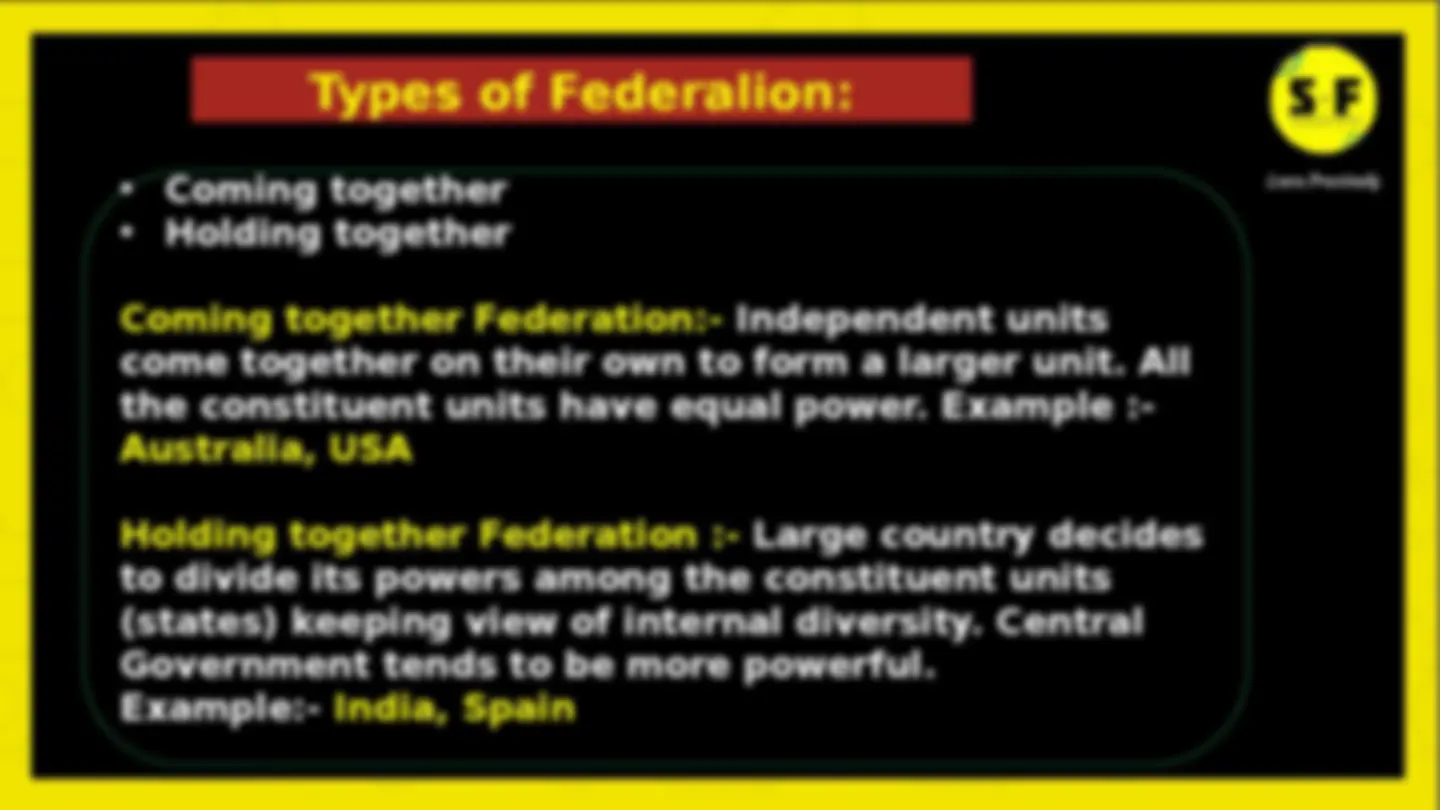 Social Science – Civics – NCERT – CBSE – Class 10 – PPT on Federalism ...
