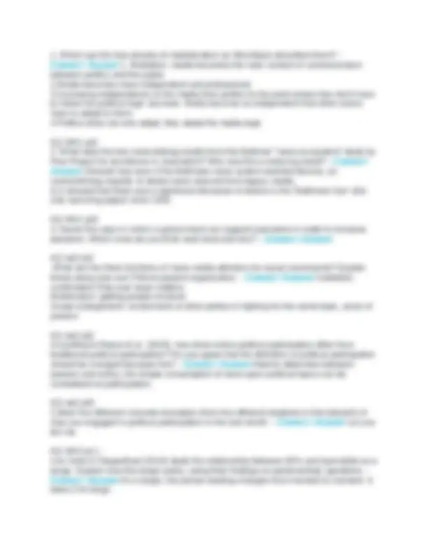 Political Communication and journalism revision exam and the correct ...