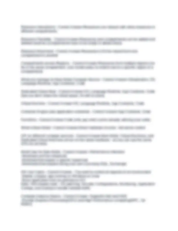 OCI Foundations Exam Study Guide (1Z0-1085-20) Questions and Answers with Complete Solutio ...