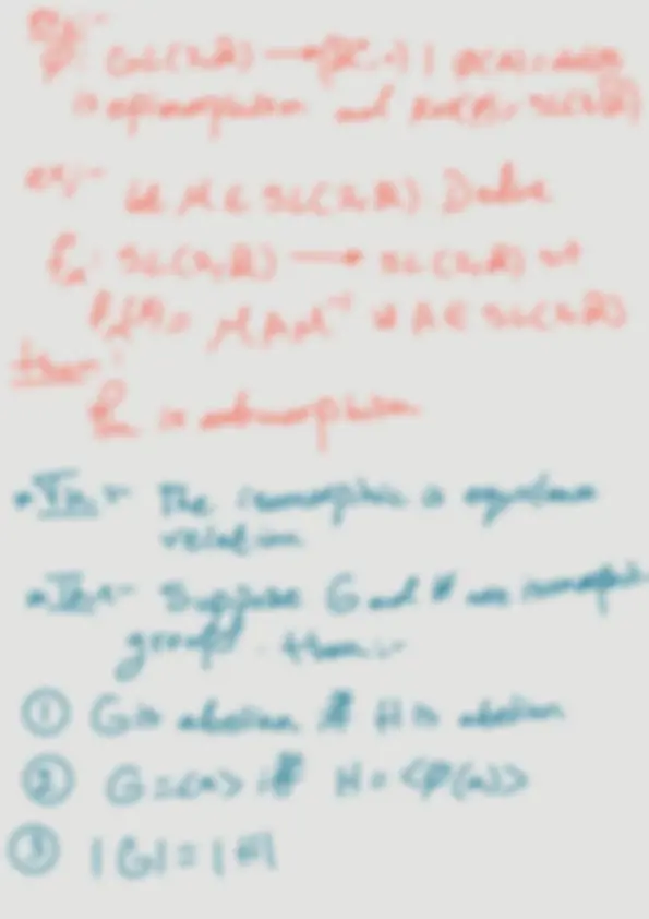 Isomorphism theory in group Theory | Lecture notes Algebra | Docsity