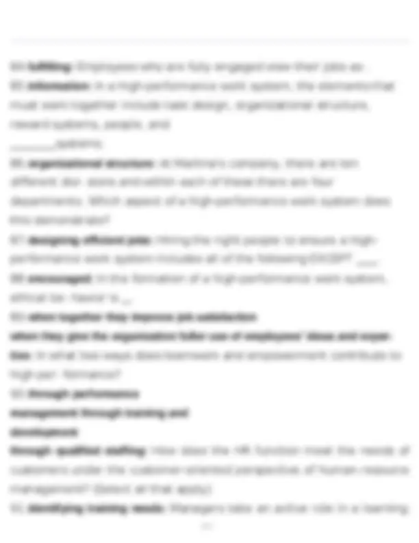 Human Resource Development Exam 2 Questions | Exams Human Development ...