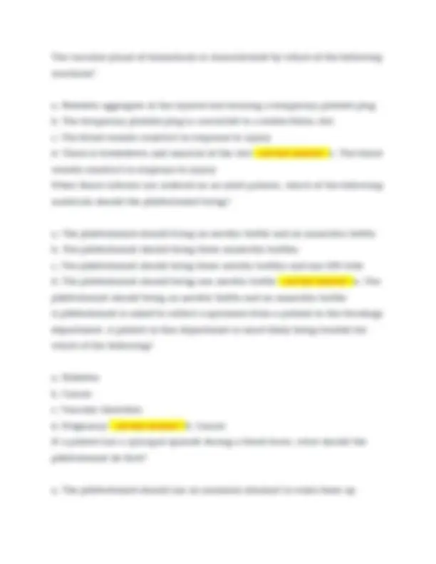 NHCO Phlebotomy 2024 Study Guide with Complete Solutions (verified ...