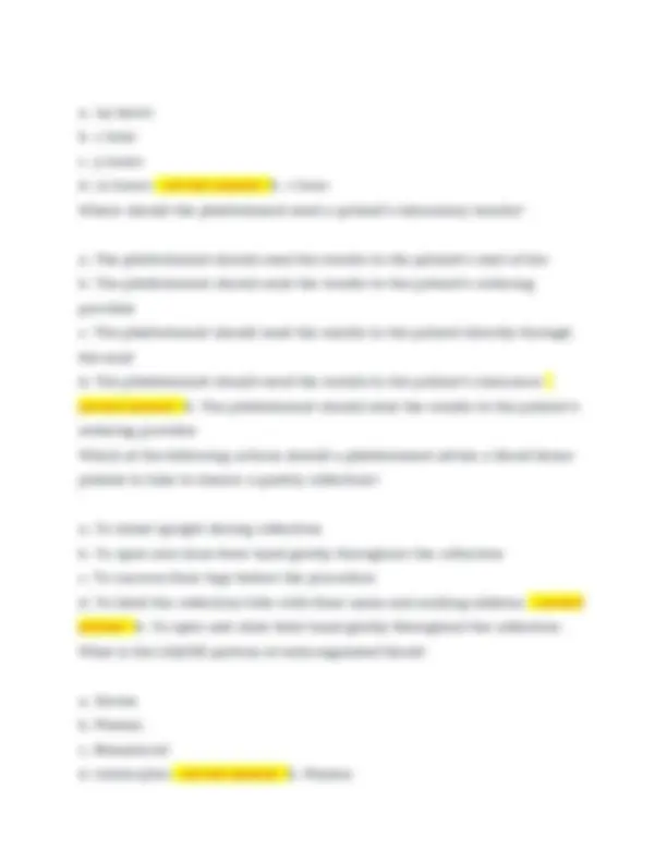 NHCO Phlebotomy 2024 Study Guide with Complete Solutions (verified ...