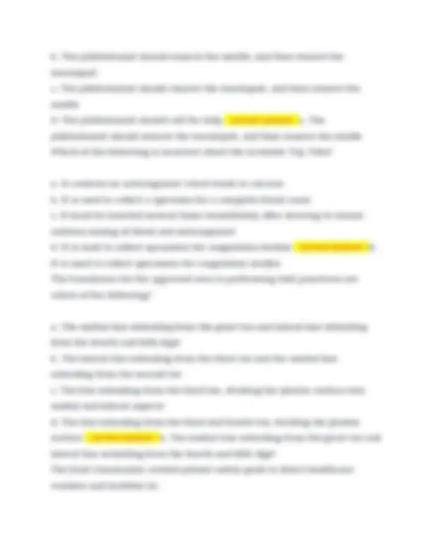 NHCO Phlebotomy 2024 Study Guide with Complete Solutions (verified ...