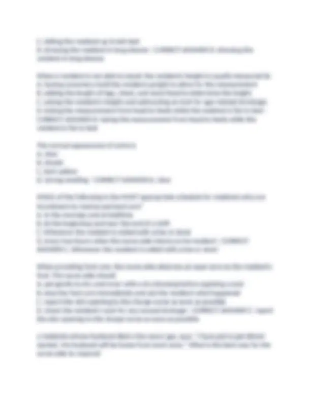 CNA Written Exam prometric practice test 24 Questions with Answers,100% ...