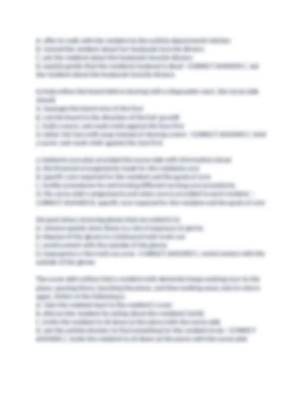 CNA Written Exam prometric practice test 24 Questions with Answers,100% ...