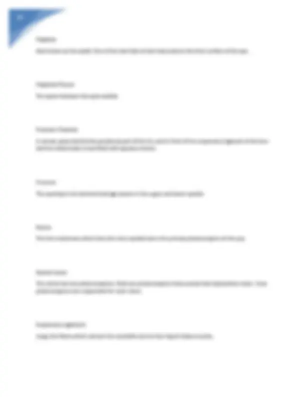 Ophthalmic Examination Tools and Procedures | Exams Nursing | Docsity