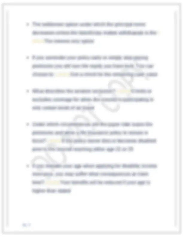 Alabama State Life Insurance Exam with Complete Questions and Answers ...